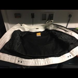 ICON | Jackets & Coats | Mens Leather Icon White Motorcycle Jacket ...